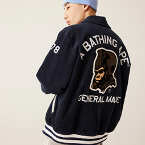 Bape | Jackets & Coats | Vintage 200s Bape Corduroy Football Stadium ...